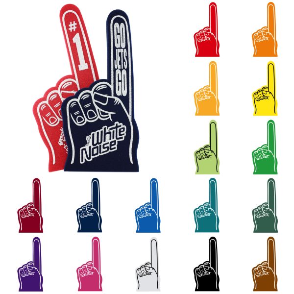 Large 18 Inch Foam Finger – Custom #1 Fan Hand for Game Days