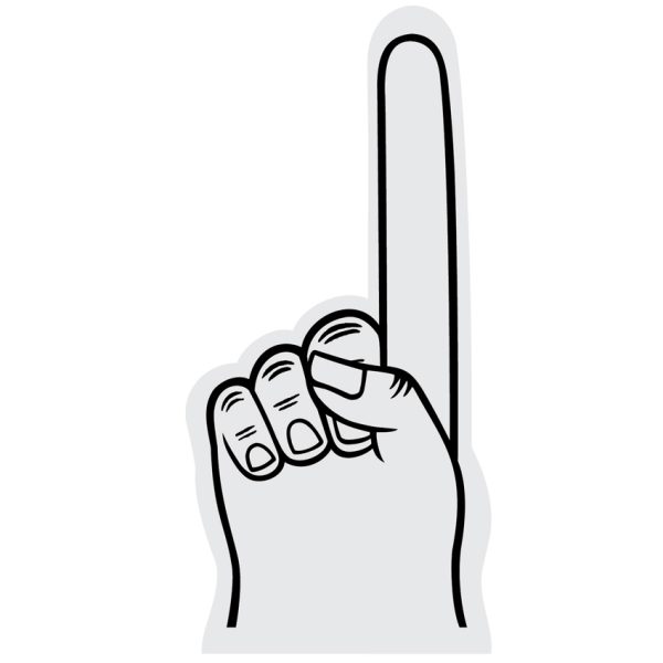 Large 18 Inch Foam Finger – Custom #1 Fan Hand for Game Days